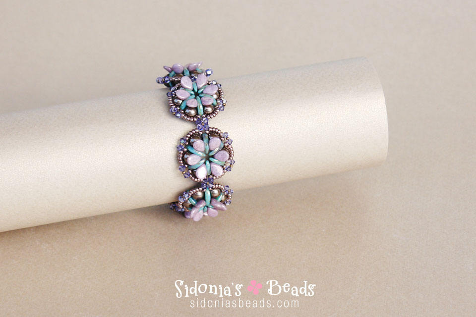 Crescent and Pip Beads Bracelet Tutorial - Water Lilies Bracelet - PDF ...