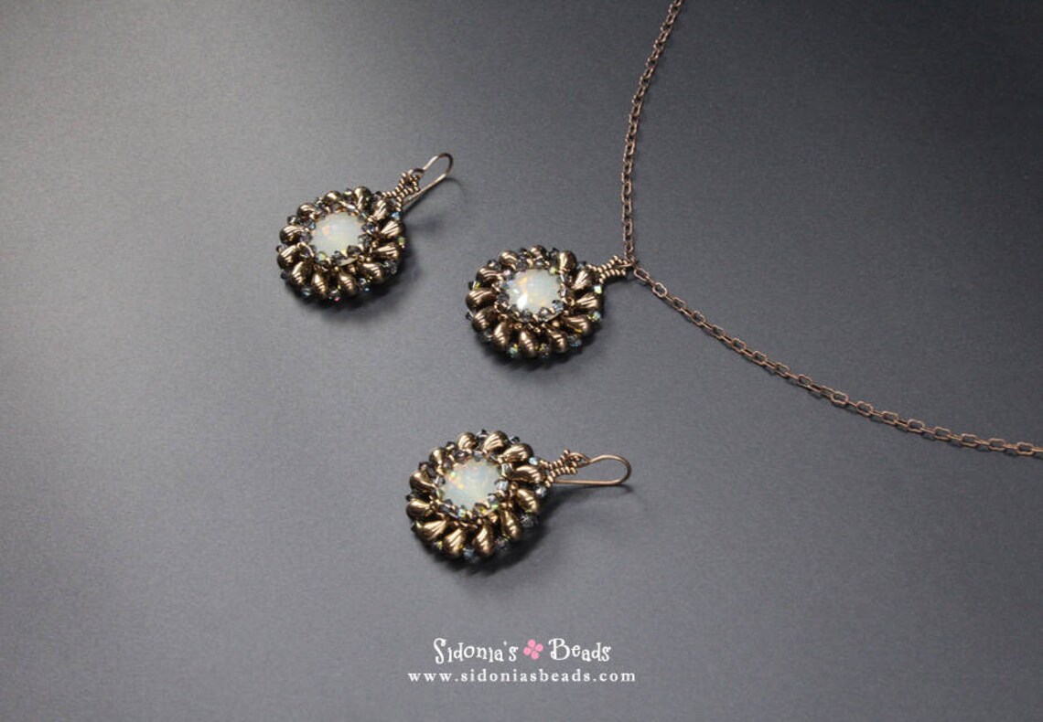 Zoliduo Pendant and Earrings TUTORIAL Beading Pattern Zoli - Etsy