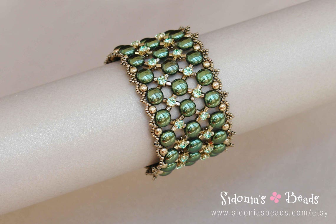 Beading Pattern 8mm Preciosa Candy Beads Bracelet - 4mm Chaton Montees ...