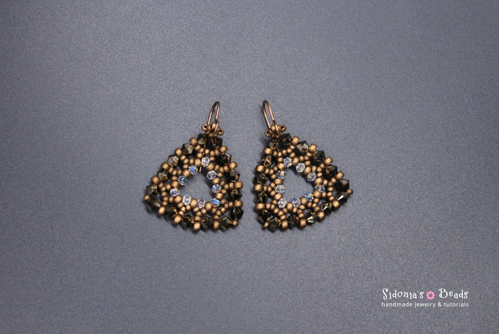 TUTORIAL - Beaded Great Open Teardrops and Open Triangles Earrings ...
