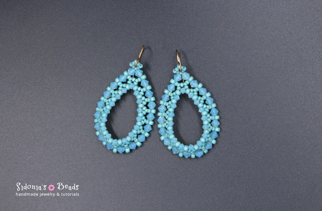 TUTORIAL - Beaded Great Open Teardrops and Open Triangles Earrings ...