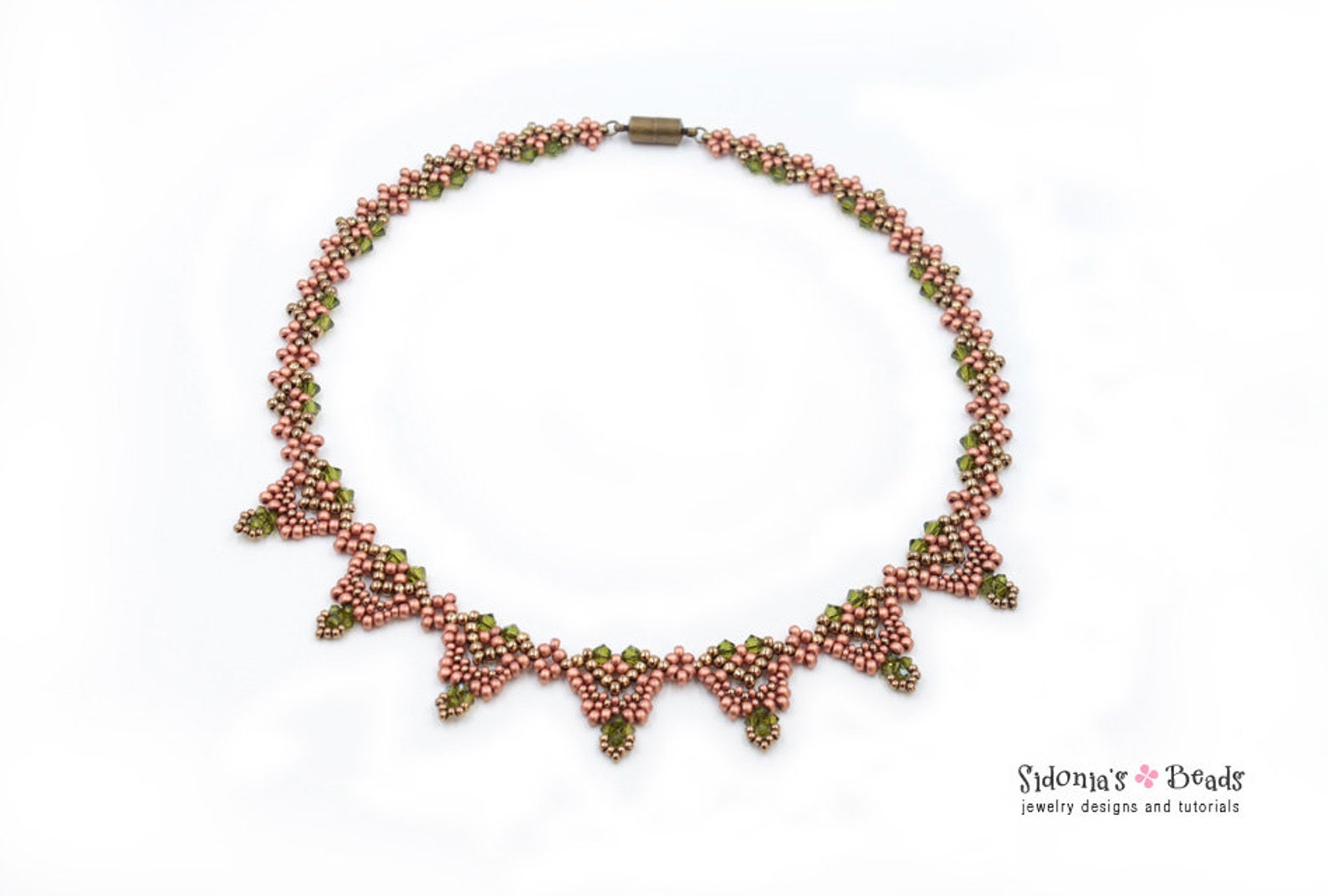 Necklace TUTORIAL Seed Beads and Crystals Necklace PATTERN Garland ...