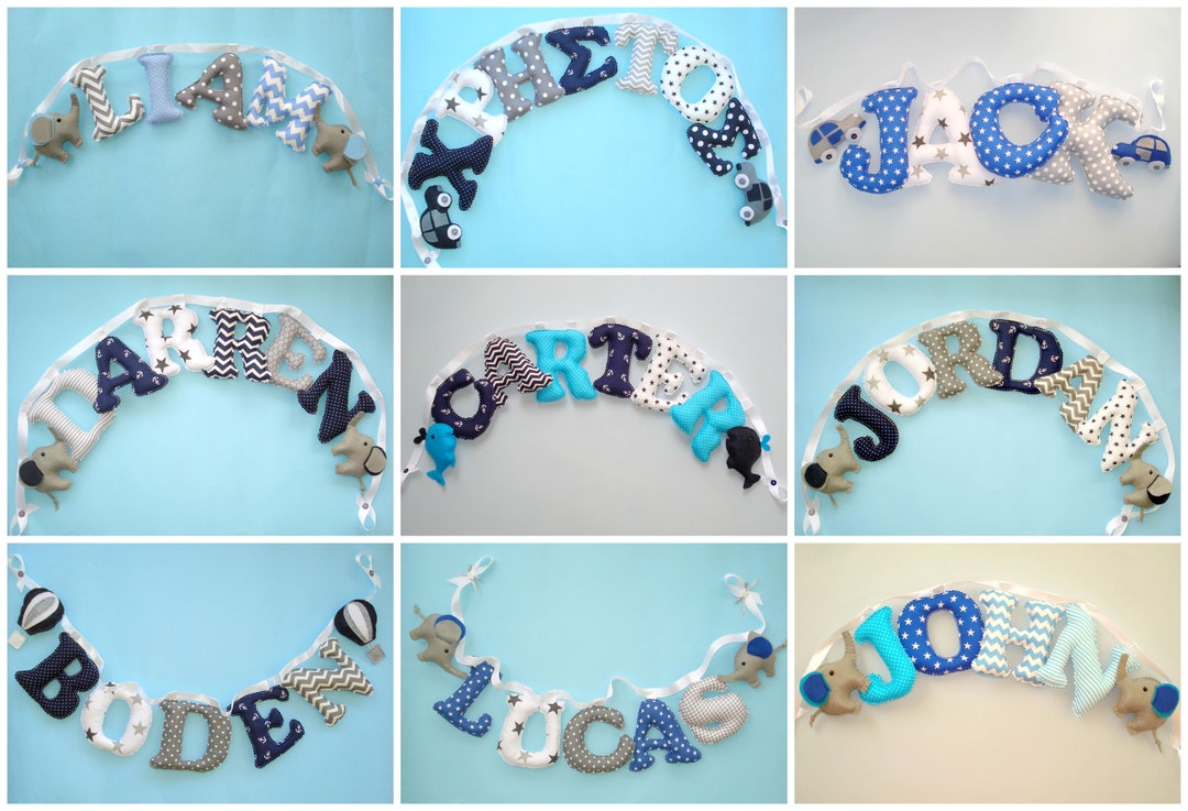 Name Sign,fabric Name Banner,personalized Name,name Banner,name Wall ...