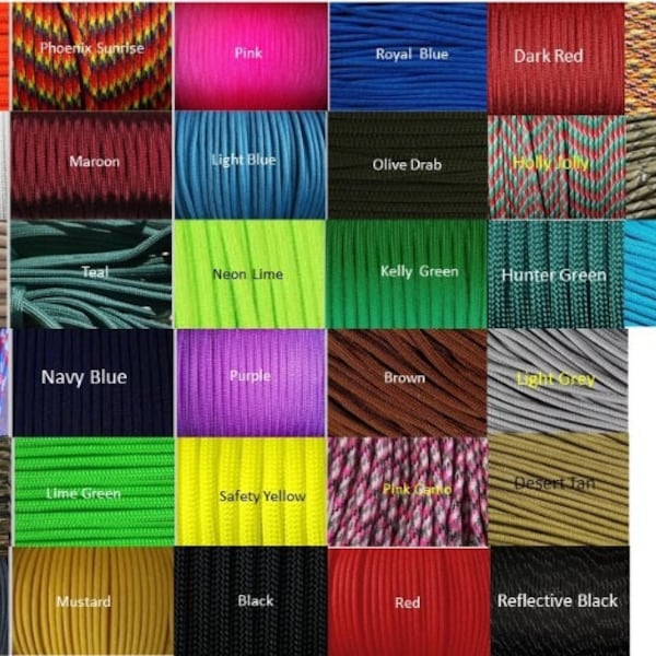 550 Paracord - Etsy