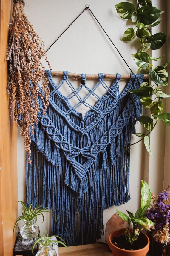 The Phoenix MADE TO ORDER Crystal Macrame Wall Hanging - Etsy