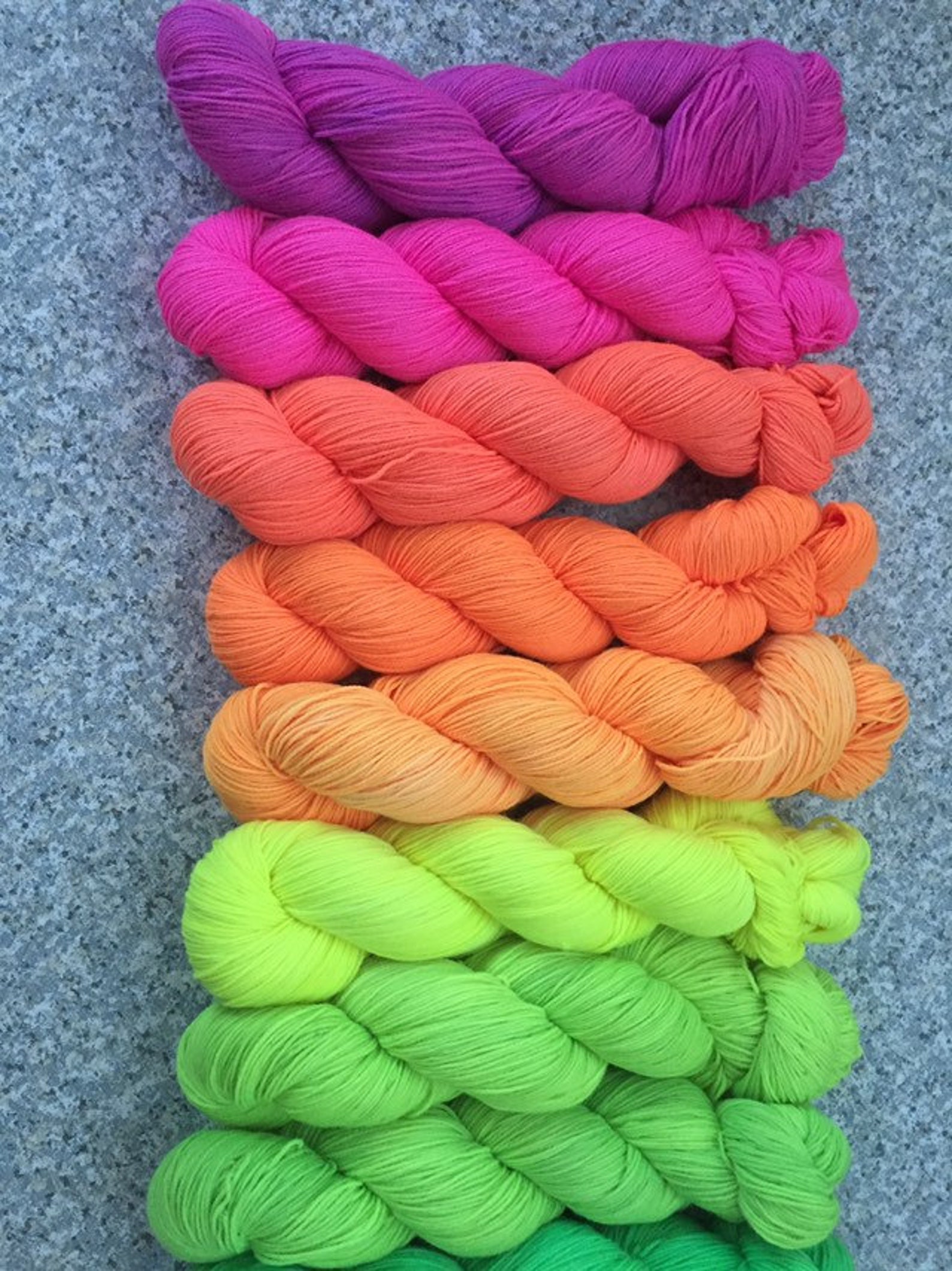 Neon Sock Yarn Fluorescent Yarn Fingering Weight A Rainbow - Etsy