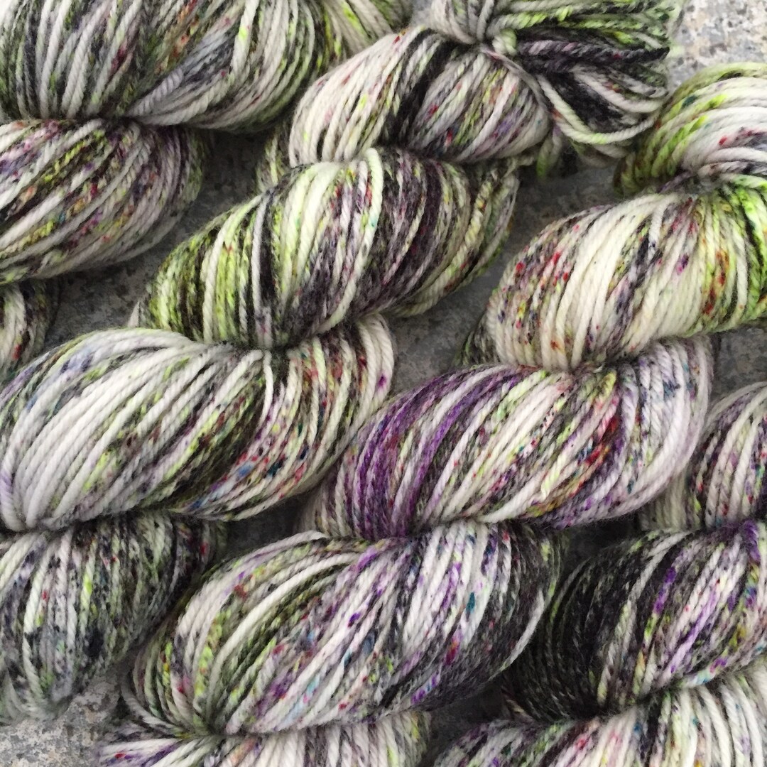 Speckled Yarn Light Worsted Yarn Superwash Merino Wool - Etsy