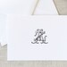 AZ Interlocking Monogram Folded Note Cards Wedding - Etsy