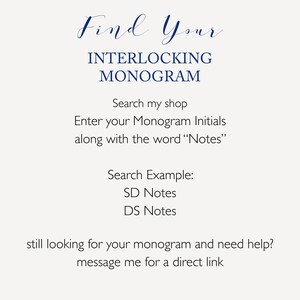 JM Interlocking Monogram Folded Note Cards, Wedding Stationery, 2 ...