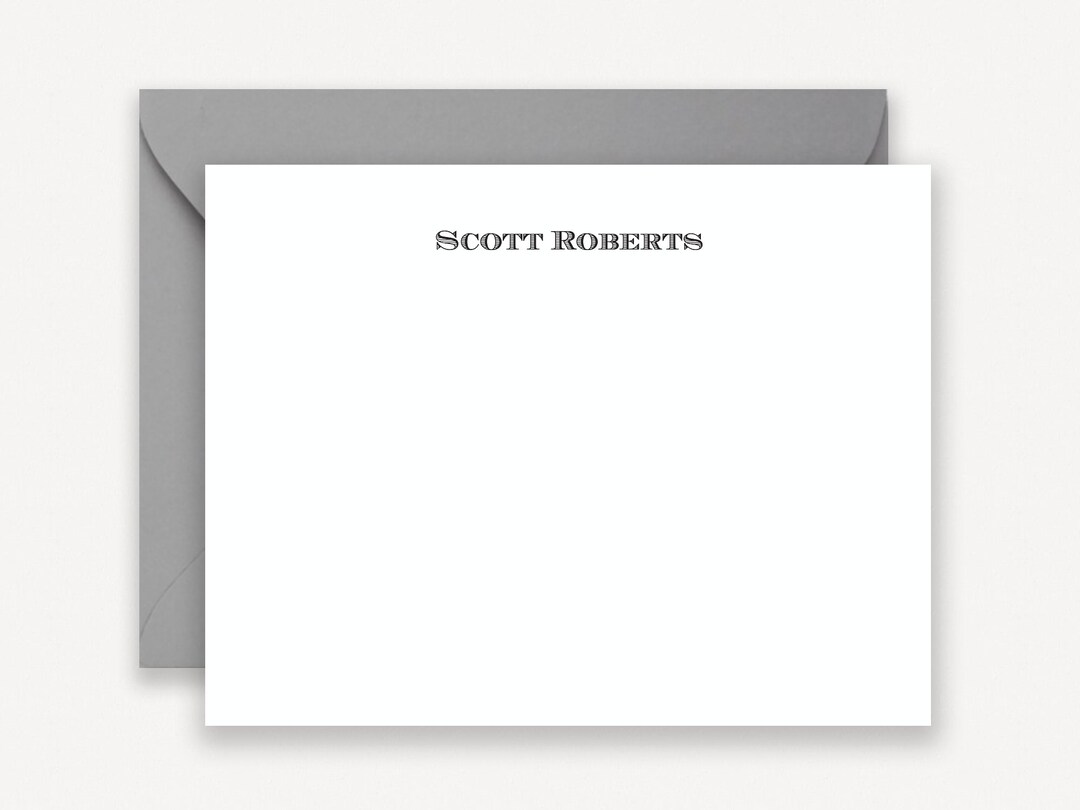 Personalized Stationery for Men, Mens Stationary, Note Cards, Note ...