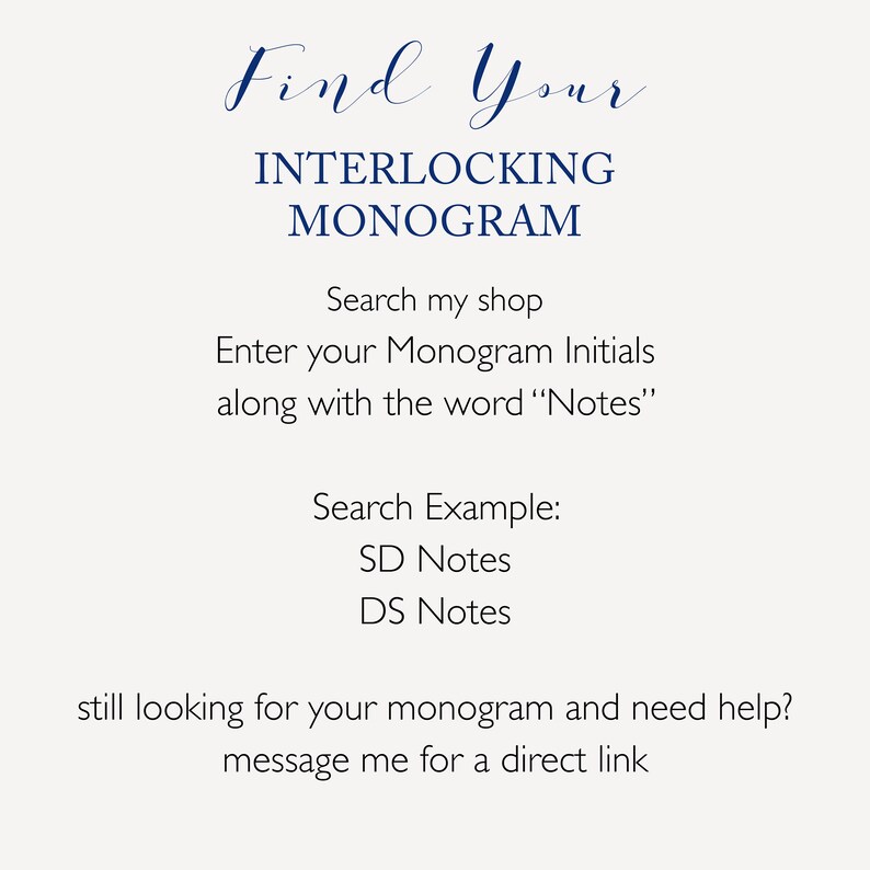 CG Interlocking Monogram Folded Note Cards, Wedding Stationery, 2 ...