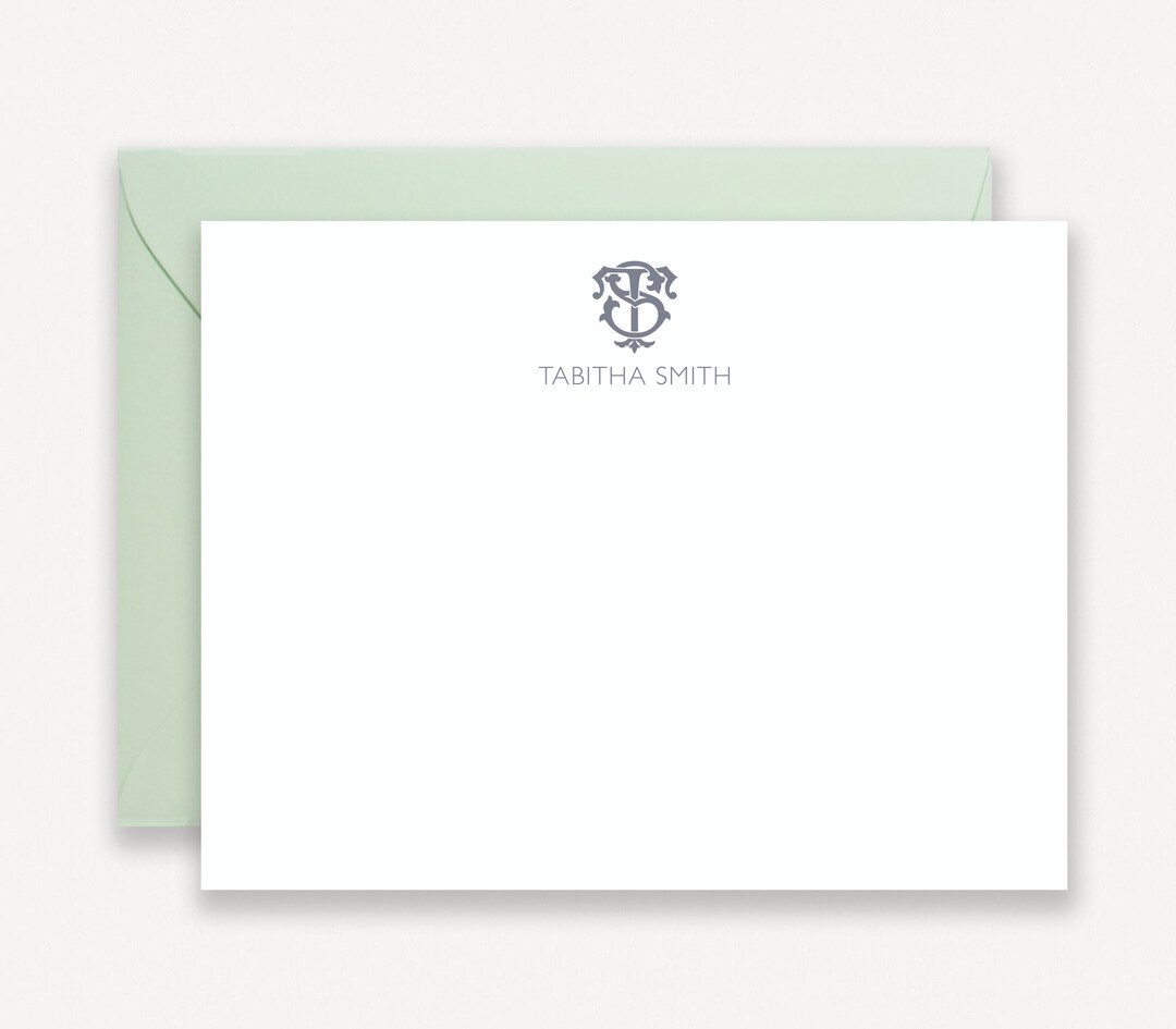 Monogrammed Personalized Stationery for Women, Custom Stationary ...