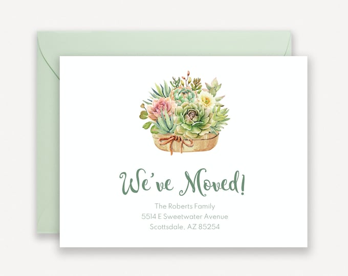 Moving Announcement Cards, Printed We've Moved Moving Announcement, We ...