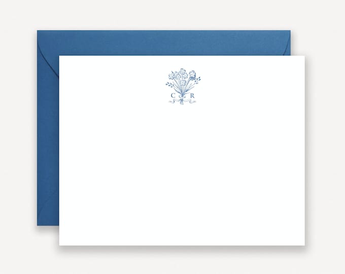 Embossed Note Cards, Vintage Style Note Cards, Note Card Set With ...