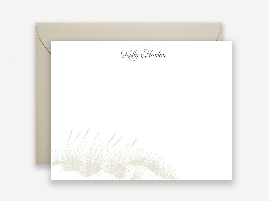 Beach Stationary, Beach Note Cards, Personalized Stationery for Women ...