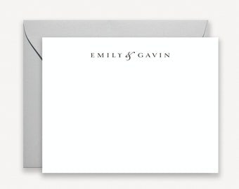 Couples Stationary, Modern Note Cards for Couples, Contemporary Wedding ...