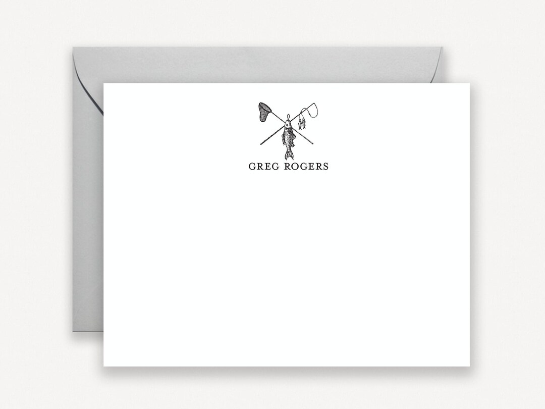 Fishing Note Cards, Note Cards for Men, Thank You Notes for Men ...