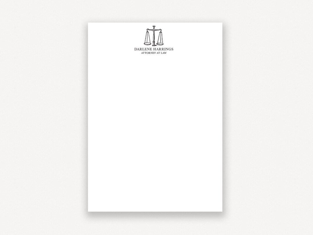 Lawyer Notepad, Personalized Notepad for Lawyer or Attorney, Scales of ...
