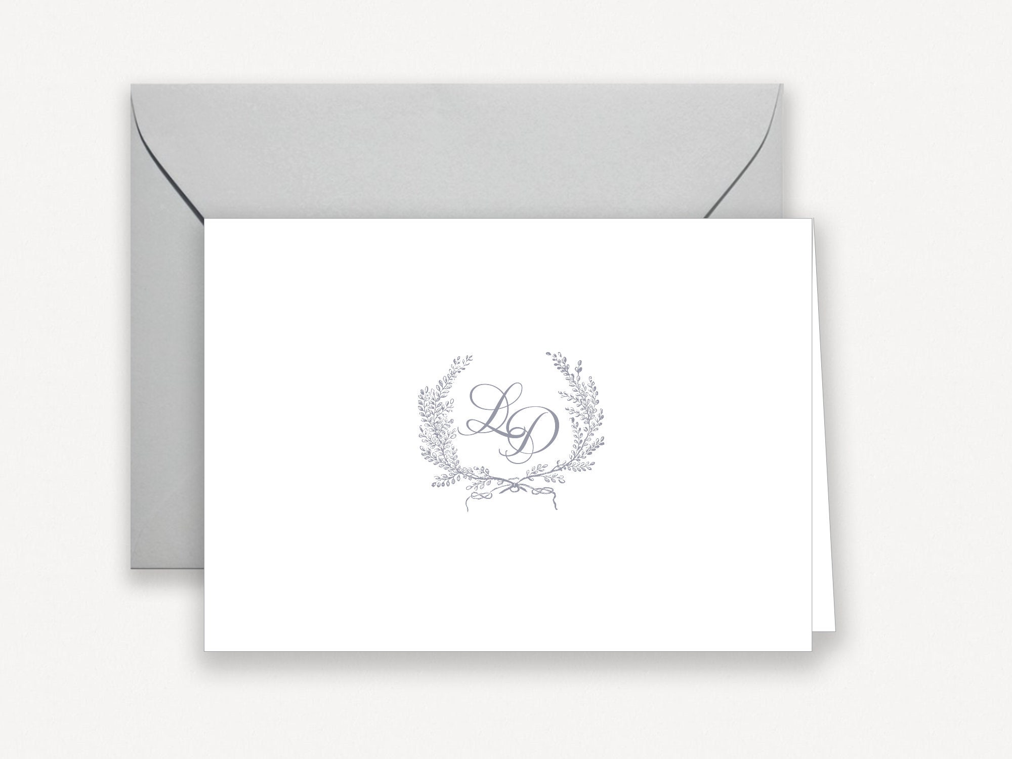 Laurel Wreath Wedding Thank You Notes Folded Notes Cards | Etsy