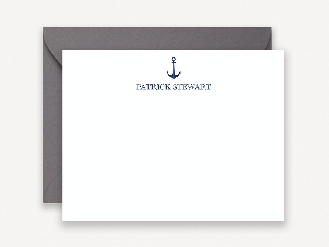 Anchor Note Cards, Note Cards for Men, Thank You Notes for Men ...
