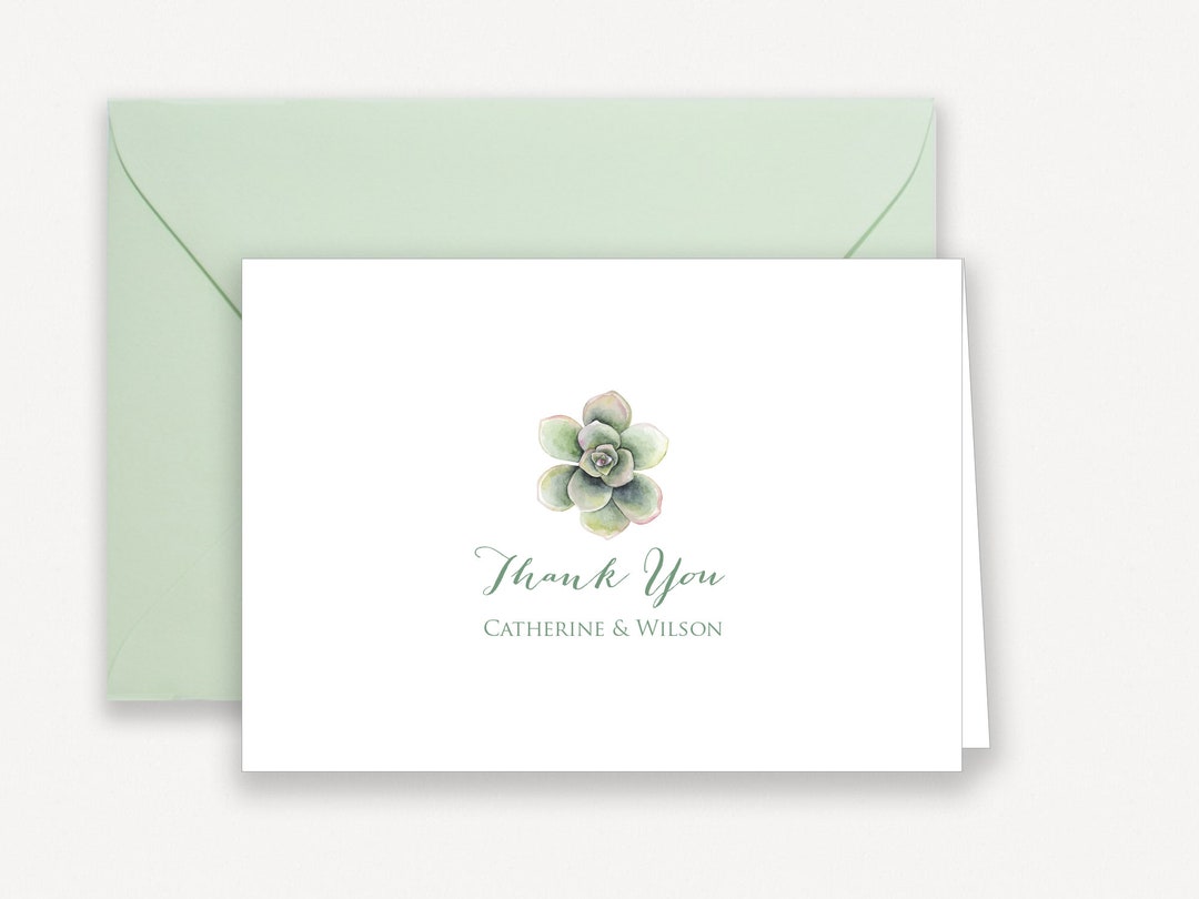 Succulent Stationery, Note Cards Succulent, Thank You Cards ...