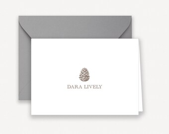 Pine Cone Note Cards Stationery Set of 10 Cards With Matching Envelopes ...