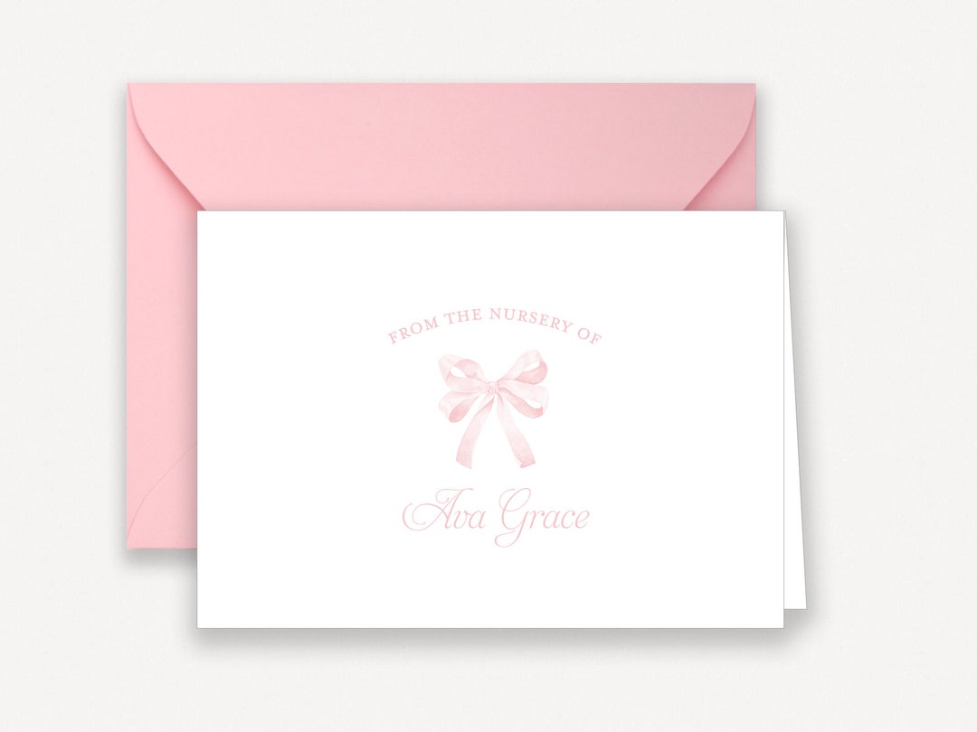 Baby Shower Thank You Notes, Stationary for Baby Girl, From the Nursery ...