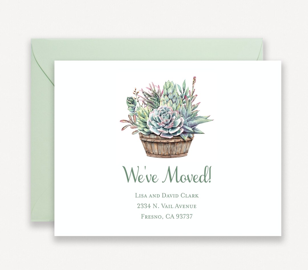 Personalized Moving Announcements, Printed Moving Announcement With ...