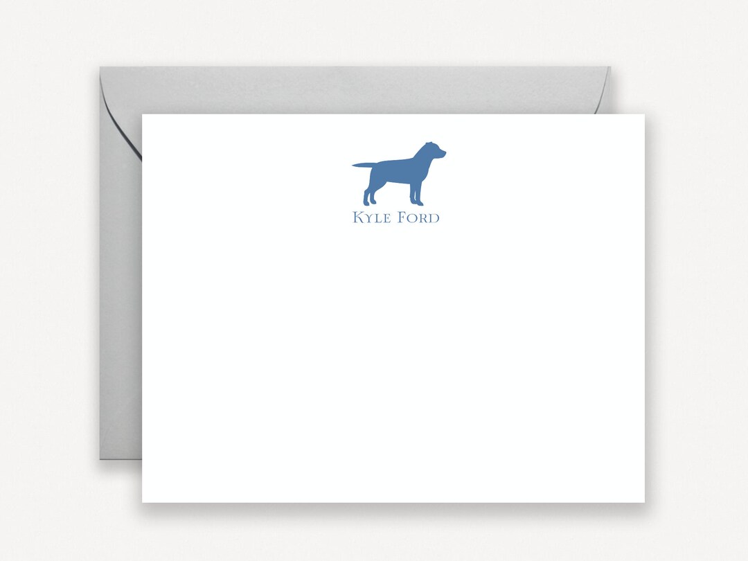 Labrador Note Cards, Gift for Black Lab Dog Lover, Personalized ...