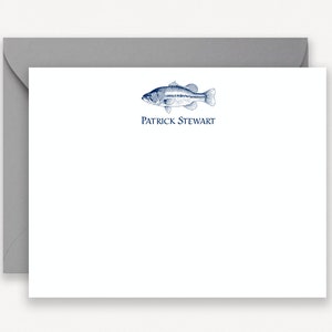 Bass Fish Note Cards, Note Cards for Men, Thank You Notes for Men ...