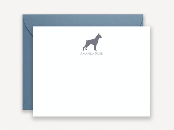 Boxer Stationery Note Cards Gift for Boxer Lover - Etsy