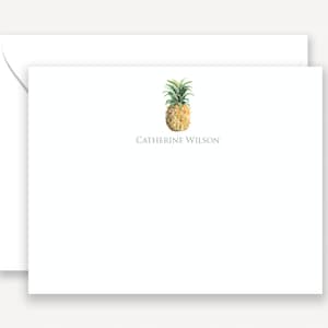 Watercolor Pineapple Note Cards, Pineapple Personalized Stationery ...
