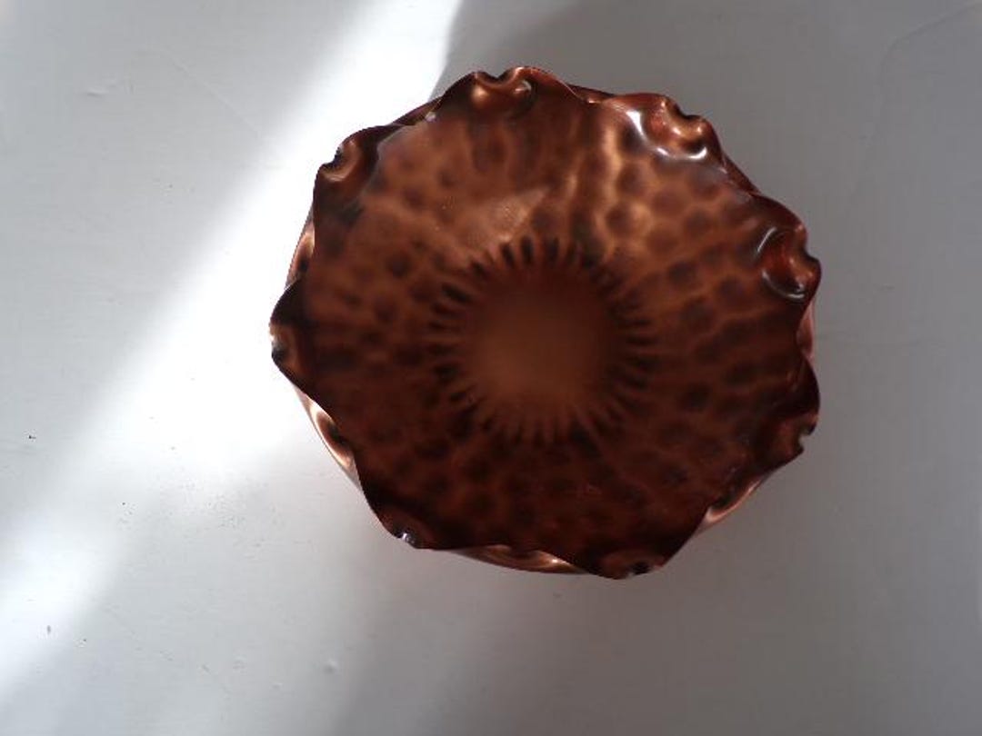 Gregorian Copper Vintage Hammered Bowl Scalloped Edge 9 In. - Etsy