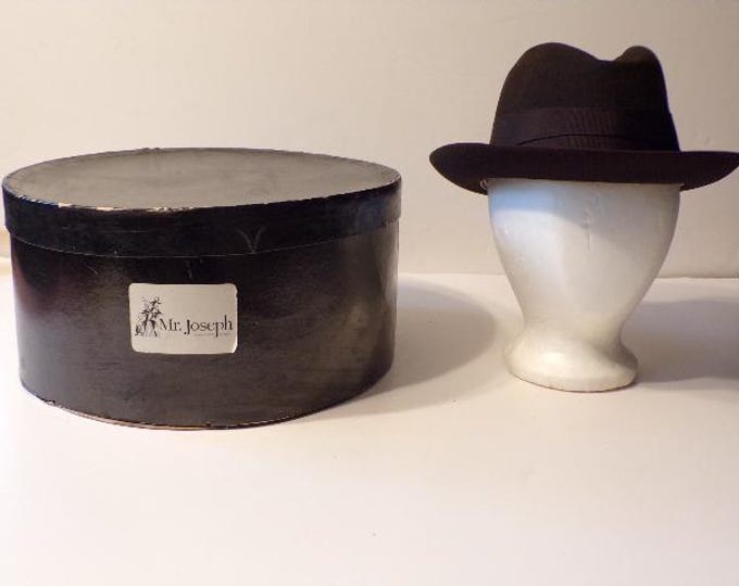 Mr. Joseph Men's Hat Black Vintage Fedora Hat Wool 1950's Casual - Etsy