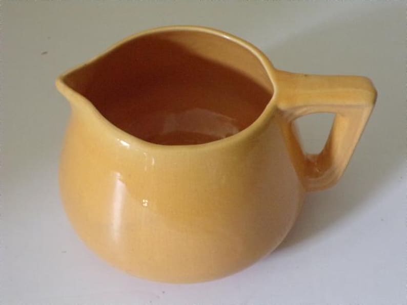 Mid Century Modern Solid Yellow Ceramic Pitcher Original Art Pottery - Etsy
