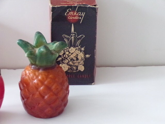 Vintage Emkay Pineapple & Strawberry Candles Old Boxes 6.5 In. - Etsy