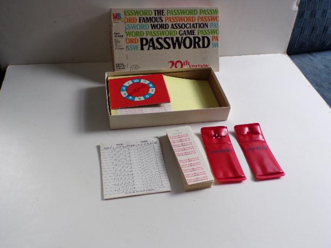 Vintage Password 1978 20th Edition Complete Milton Bradley Game - Etsy