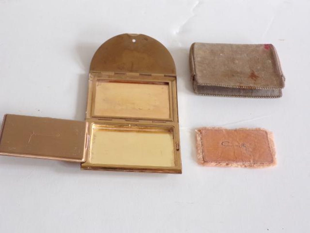 Vintage Signed Coty Gold Tone Compact With Powder Puff Preowned - Etsy