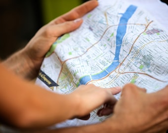 New York City Soft NYC Manhattan Map Printed on Kerchief Handkerchief ...