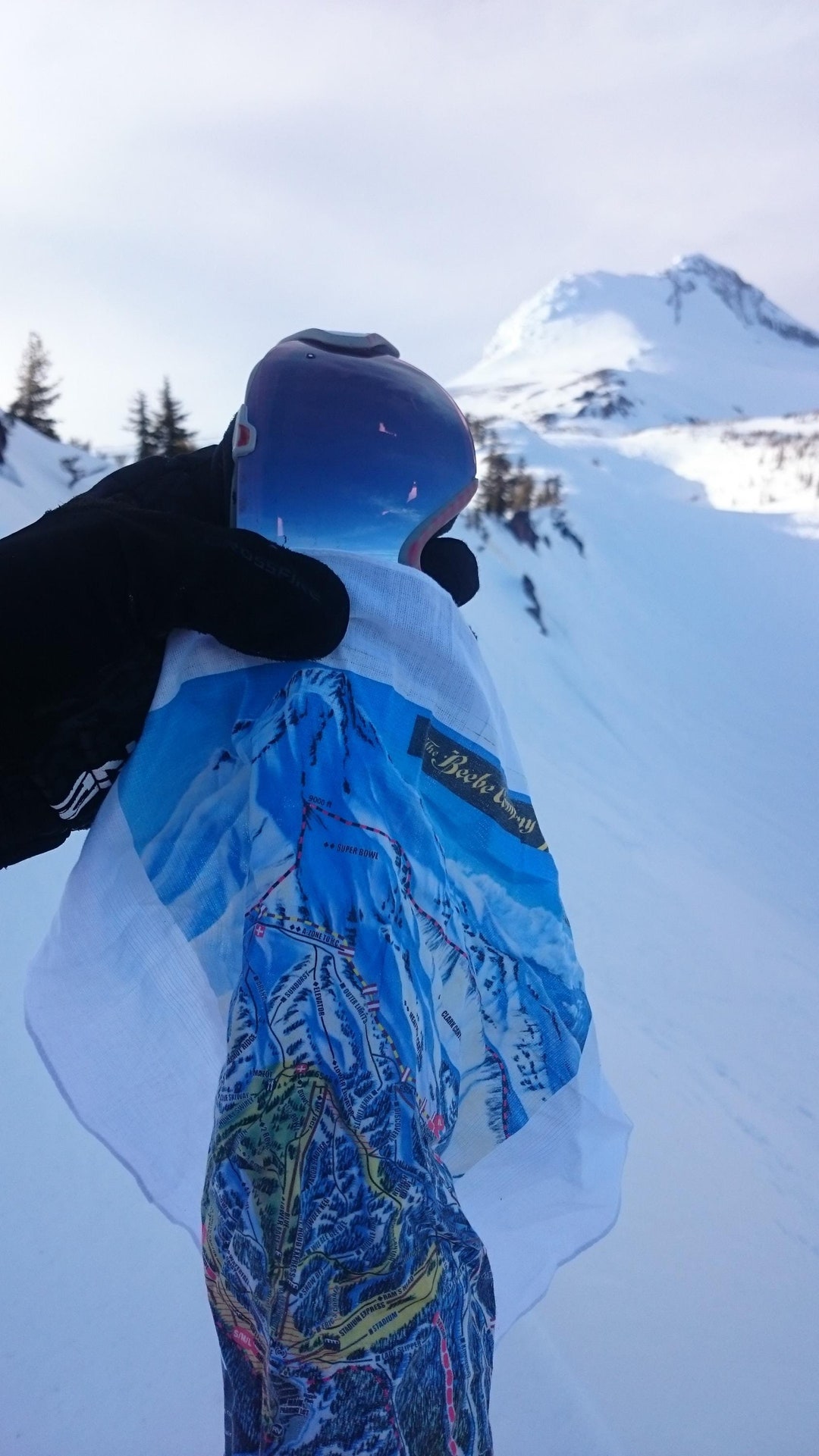 Timberline Mt Hood - Soft Trail Map Printed on Kerchief Handkerchief - Etsy