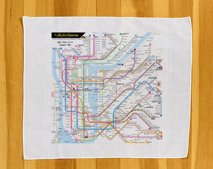 New York City Subway - Soft Subway Map Printed on Kerchief Handkerchief ...