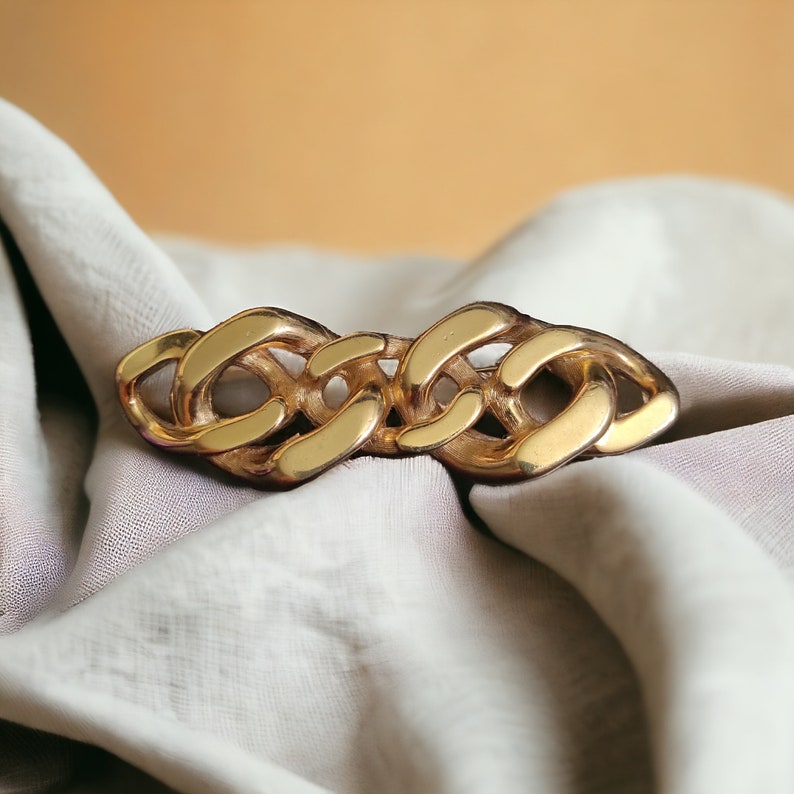 Chunky Oversized Chain Link Broch 90s Contemporary Party Pin Jewelry ...