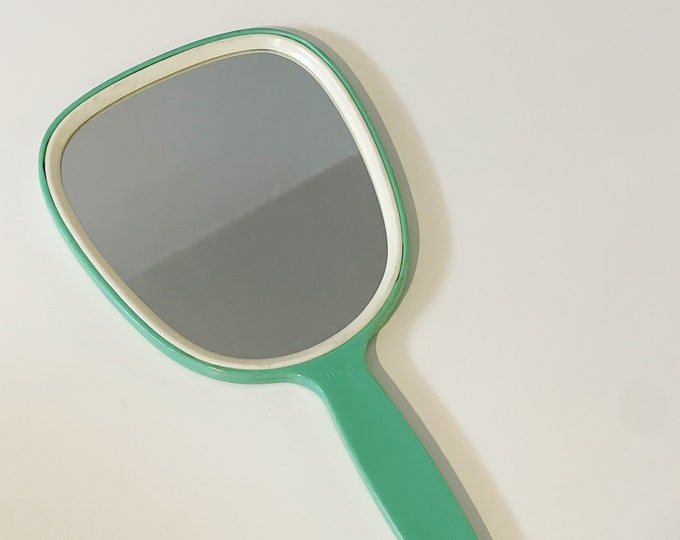 Vintage Mint Green Hand Mirror Made in the USA - Etsy