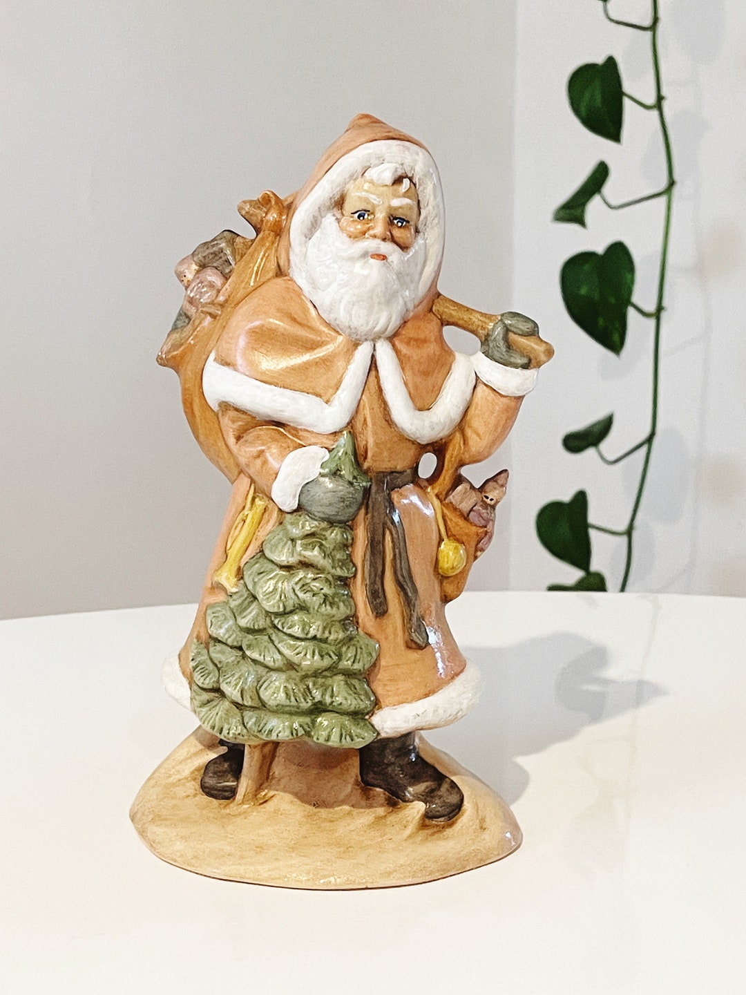 Vintage 1988 Provincial Mold Pink Santa Figure - Etsy