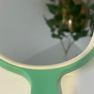 Vintage Mint Green Hand Mirror Made in the USA - Etsy