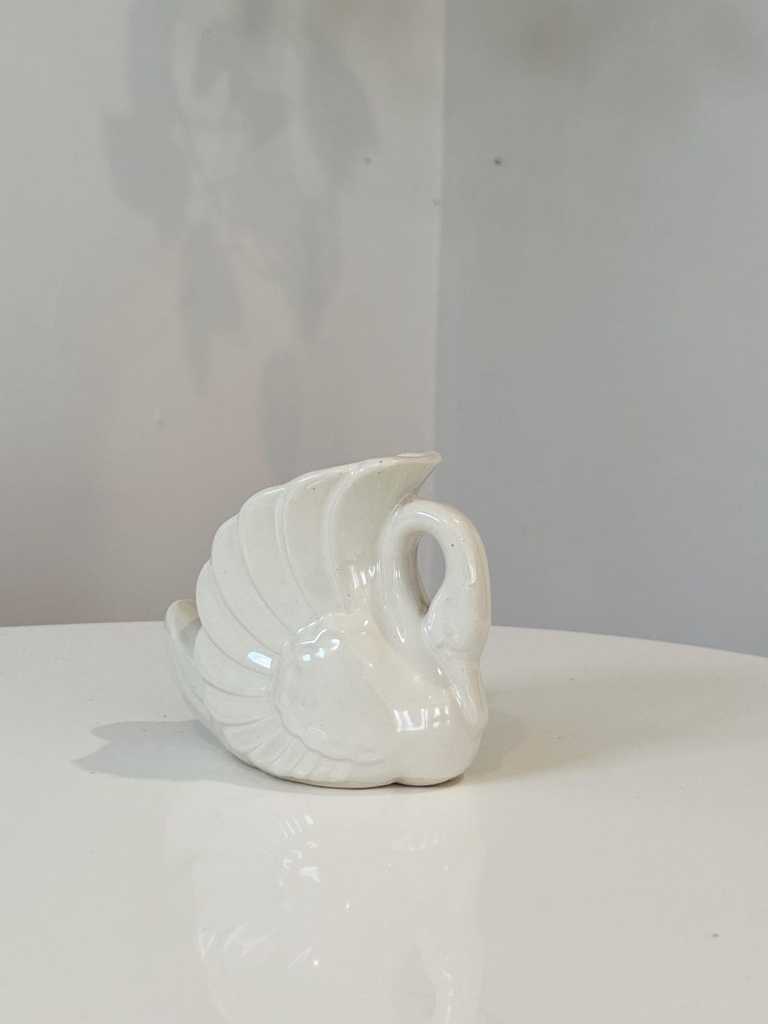 Vintage Ceramic Swan Planter - Etsy