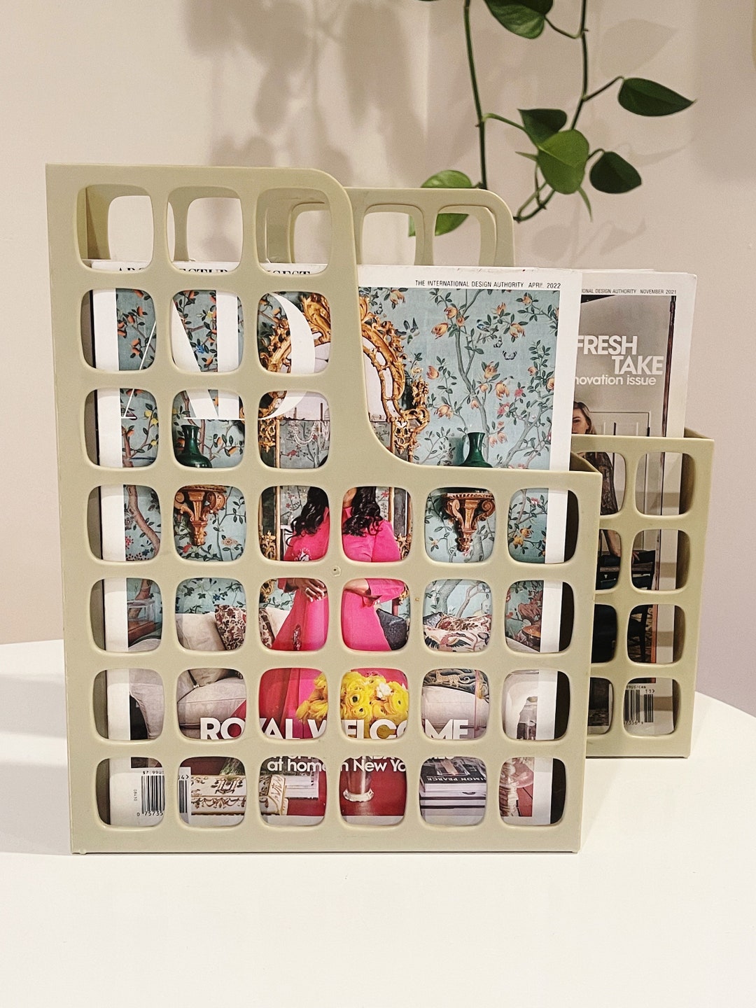 Set of Two Vintage Oxford Deco File Magazine and File Holder - Etsy