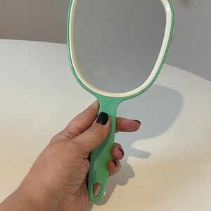 Vintage Mint Green Hand Mirror Made in the USA - Etsy