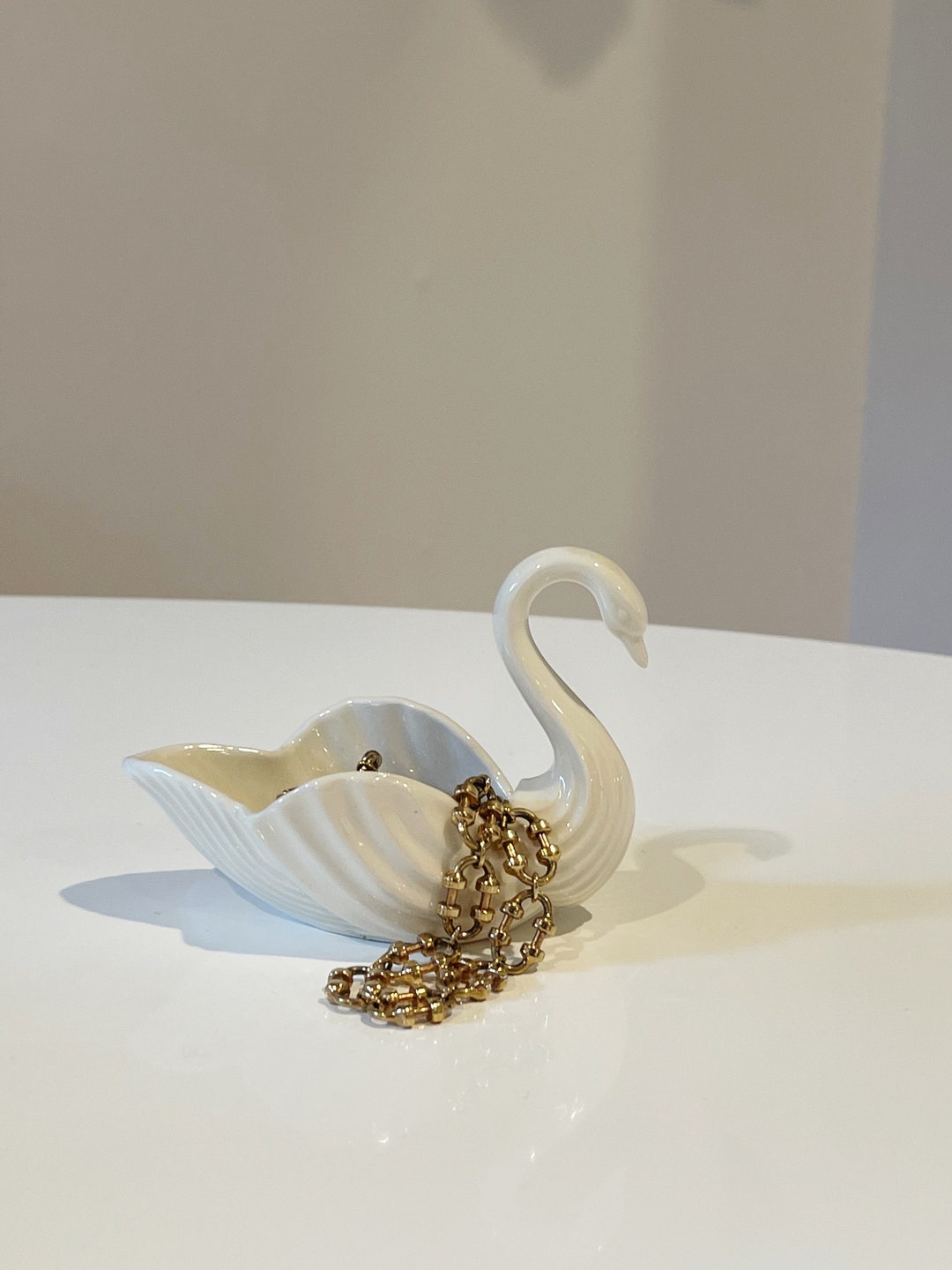 Vintage Swan Trinket Dish/ring Drop - Etsy