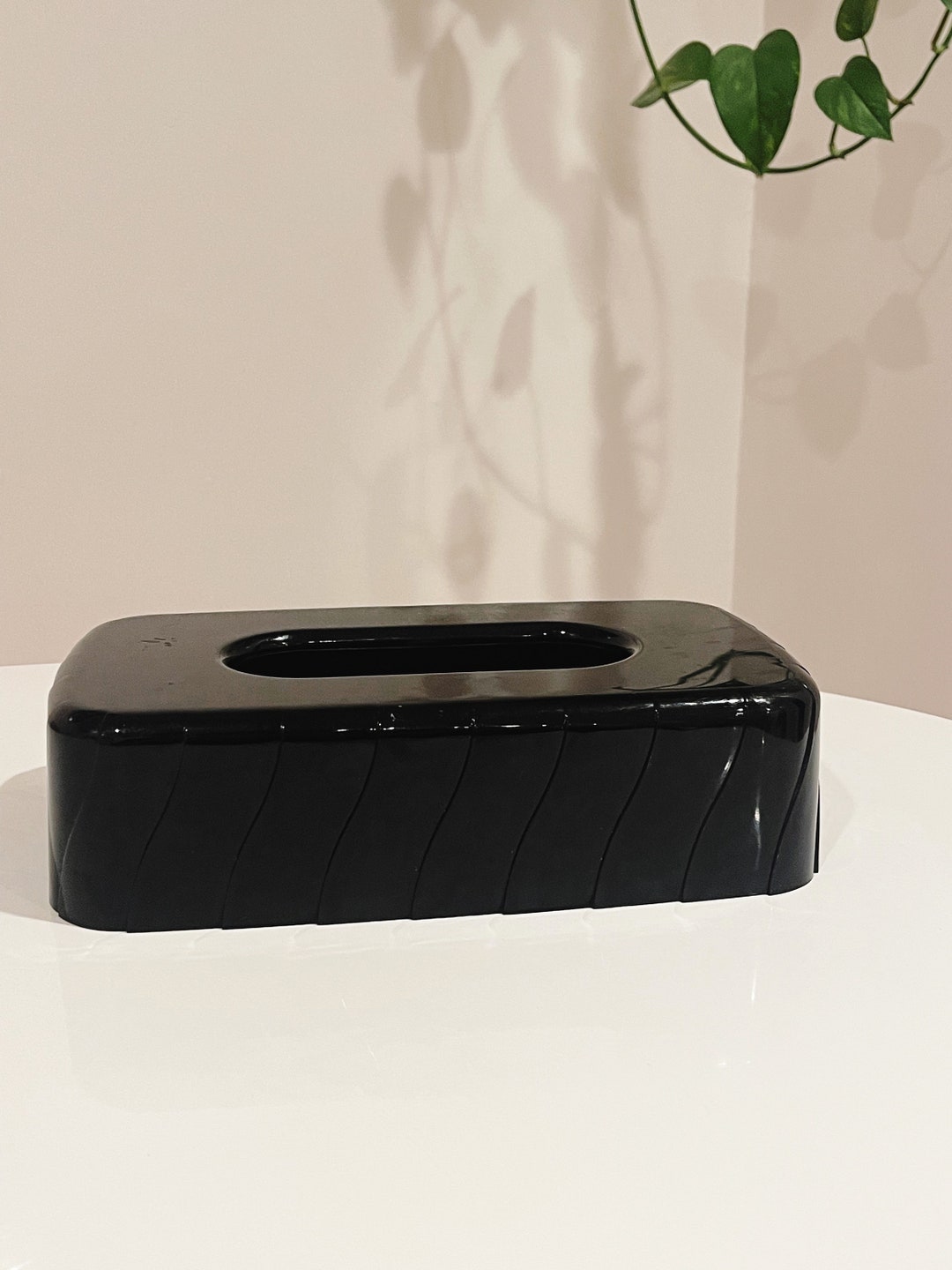Vintage Black 1980s Art Deco Tissue Box Cover - Etsy